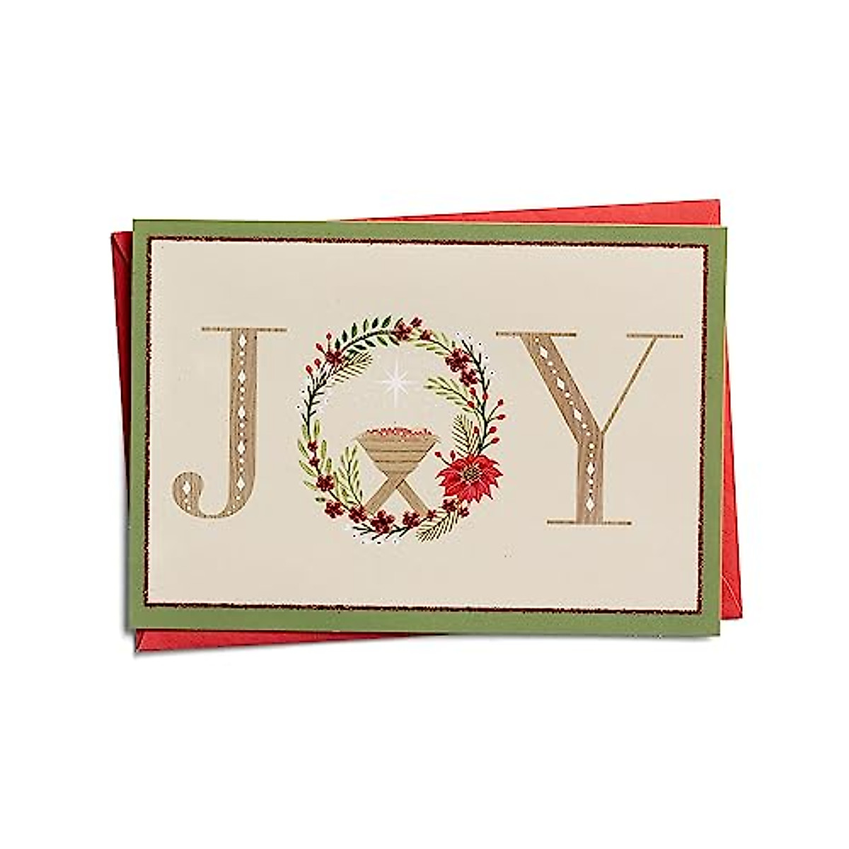 Christmas Boxed Cards - Wreath and Manger - Joy