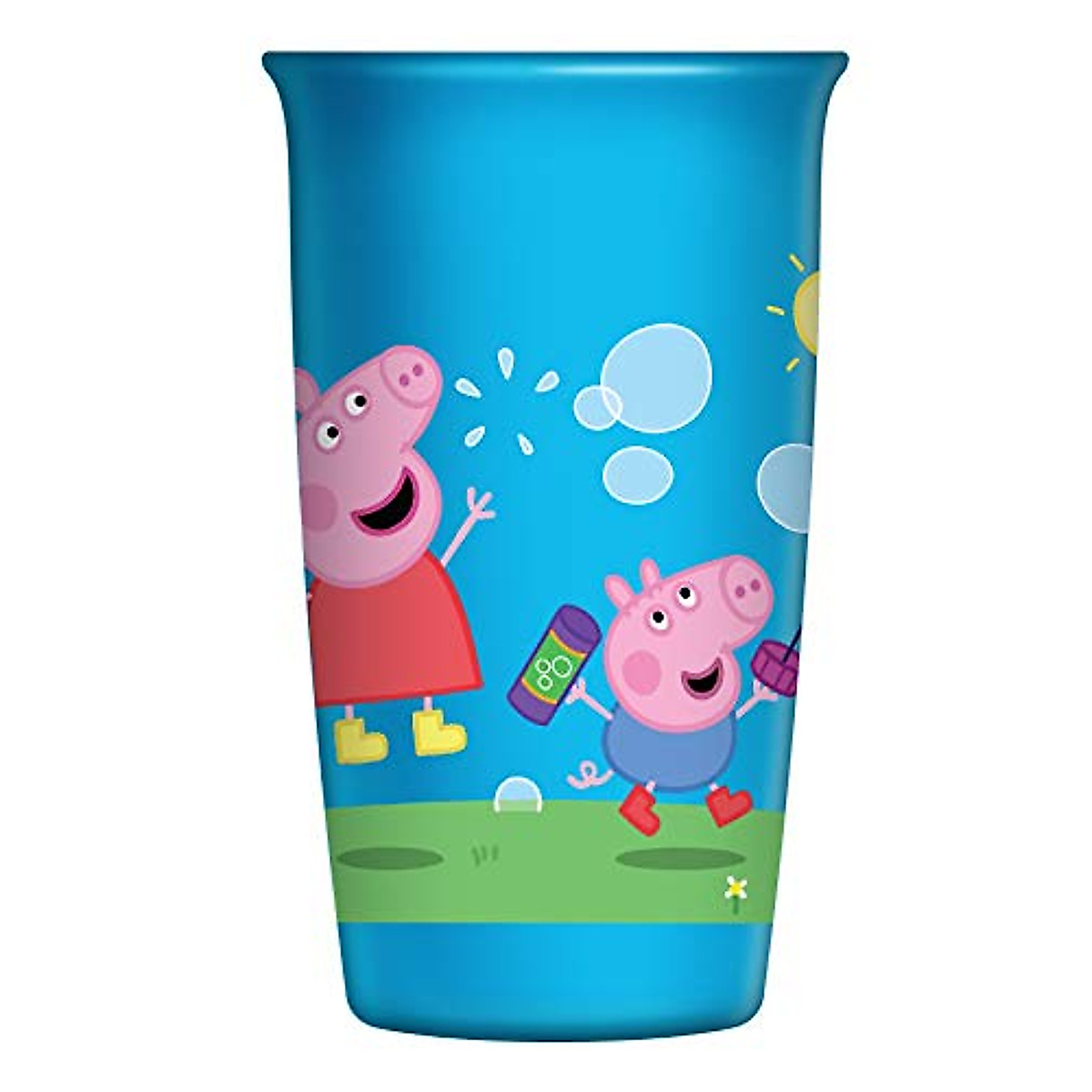Playtex Sipsters Stage 2 360 Degree Peppa Pig Spill-Proof, Leak-Proof, Break-Proof Spoutless Cup for Girls, 10 Ounce - 2 Piece Cup with lid