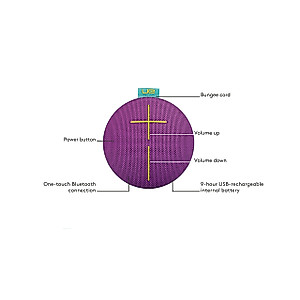 Ultimate Ears ROLL Wireless Mobile Bluetooth Speaker (Waterproof and Shockproof) - Sugarplum