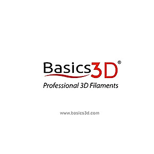 Basics 3D Professional 3D Printer Filament, Black, PLA Bioplastic Composite, 1.75mm, 1.0 Kg, Filament Compatible with Prusa, Creality, FlashForge and Most FDM Printers, Made in USA