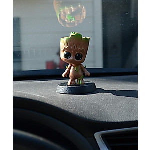GROOT Solar Powered PVC Bobblehead Car Home Office Ultra Detail Doll