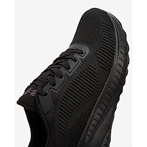 Skechers Women's Bobs Squad Chaos – Face Off Sneaker, Black/Black, 8.5 Wide