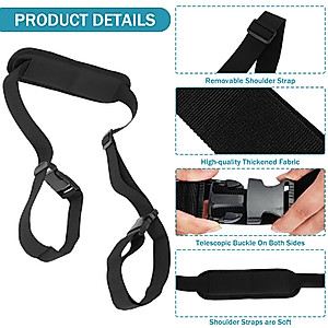 4 Pcs Beach Chair Folding Chair Carry Strap Set, Thick Camping Chair Strap Polyester Backpack Shoulder Strap Kit Folding Chair Carry Strap Replacement with Retractable Buckle for Outdoor Camping