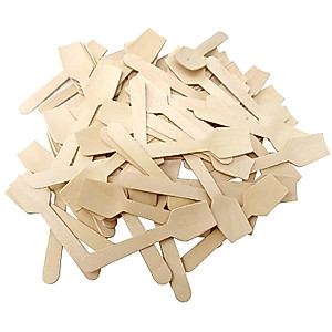 Honbay 100pcs 9.5cm/3.74inch Mini Wooden Spoons Shovel Spoon Testing Spoon Sampling Spoon Dessert Spoon Ice Cream Spoon Yogurt Spoon, Disposable and Degradable