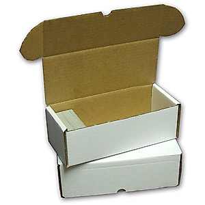 BCW 500-Count Storage Box for Standard 20pt Trading Cards, 200 lb. Test Strength (3-Pack) | Cardboard Organizer for Baseball, Basketball, Football Cards, MTG, Pokemon | Assembly Required