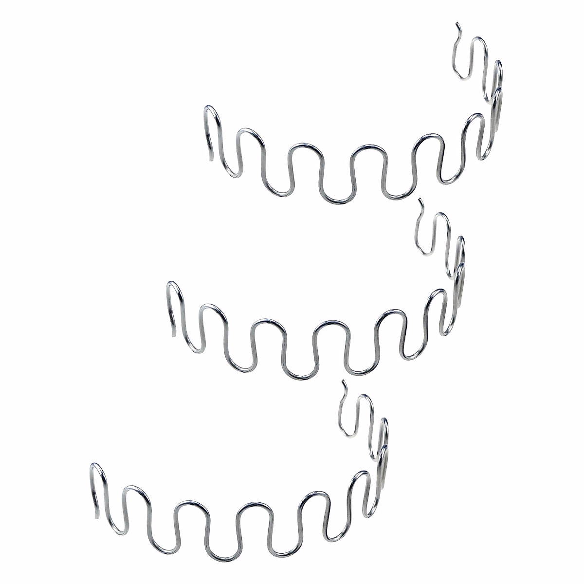 Coshar 3Pcs 16-Inch Sofa Upholstery Spring Replacement, Furniture Recliner Couch Repair Set, Screws and Clips Included - Silver