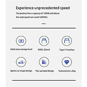 Reletech Portable SSD USB 3.2 Gen2 Type-C Dual Connectors up to 480MB/s Aluminum Mini External Solid State Drive Compatible with PS4/XBox/phone/TV/Windows/Mac(512GB)