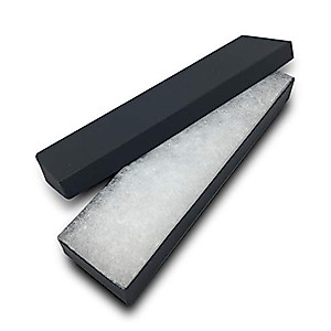 TheDisplayGuys 25-Pack #82 Matte Black Cotton Filled Paper Jewelry Gift Boxes (8 1/16" x 2 1/4" x 1 3/8") for Necklaces, Bracelets, Watches & Pens Display Retail and Shipping