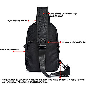 NICGID Sling Bags, Chest Shoulder Backpacks Crossbody Purse Outdoor Chest Bag Travel Backpack for Men Women