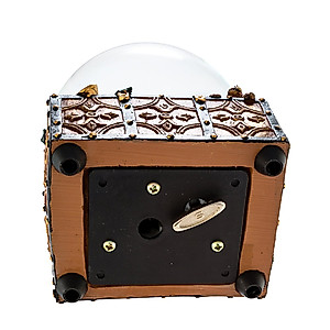 Kurt S. Adler J3259 100mm Wind-Up Musical Santa Water Globe in Treasure Chest