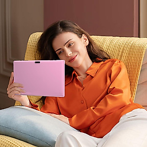 Tablet 2 in 1 Tablet with Keyboard Case Mouse Stylus Pen, 10 inch Tablet Android 14 Tablets PC, 10.1" HD Tab 6000mah Battery 6GB+32GB+1024GB Expandable 2MP+8MP Dual Camera Tableta Computer Pink Tab.