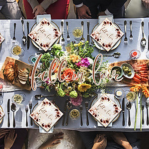 Fall in Love Napkins Fall In Love Bridal Shower Decorations 40pcs Fall Pumpkin Maple Leaf Napkins Autumn Floral Napkins for Autumn Fall Theme Wedding Bridal Shower Thanksgiving Supplies