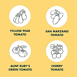 Indoor Vegetable Garden Starter Kit with Tomato Seeds for Planting - Tomato Garden Grow Kit, Non GMO Heirloom Seeds, Wood Gift Box, Soil, Pots, Plant Markers, DIY Home Gardening Gifts for Plant Lovers