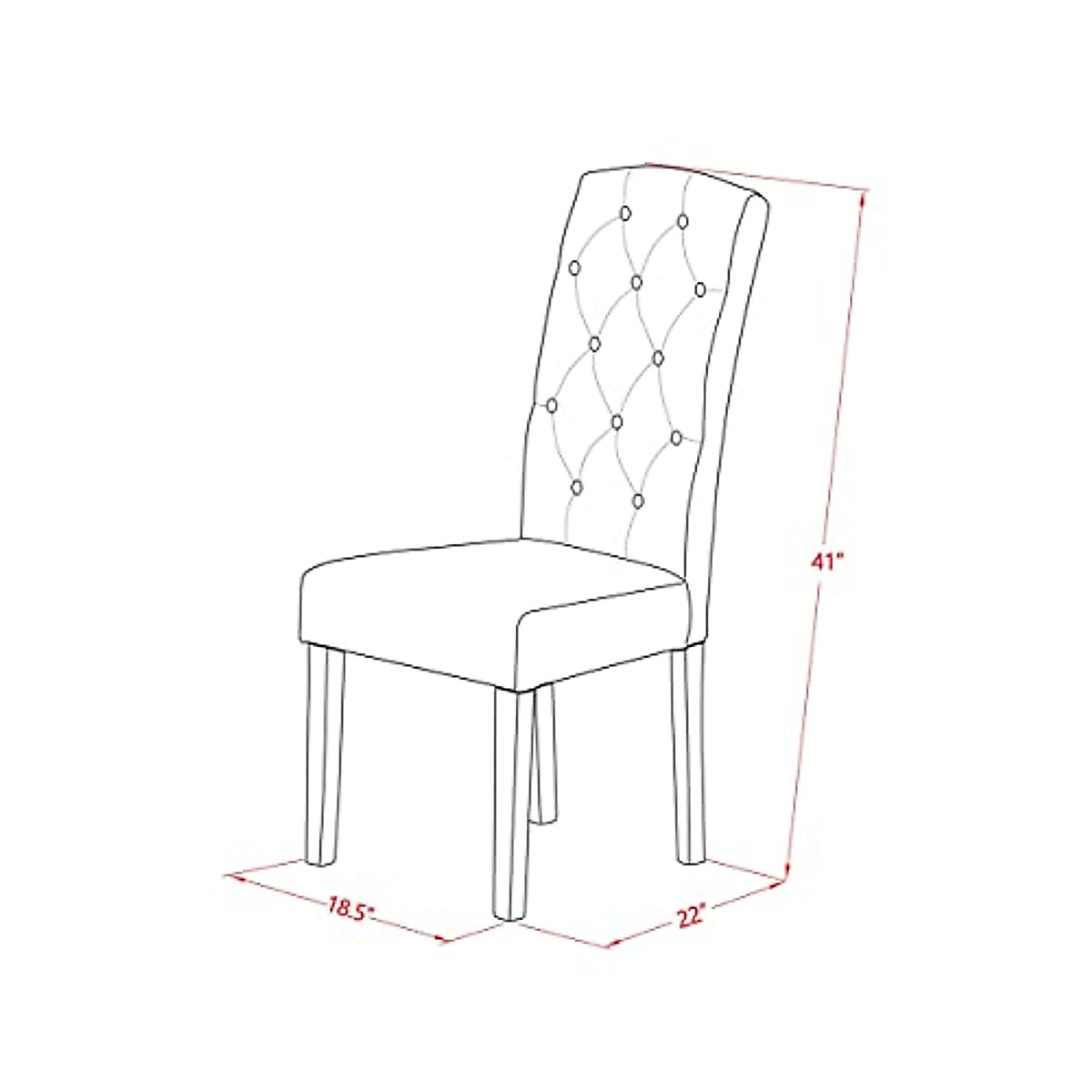 East West Furniture DLCE5-BLK-21 Dining Set, Black