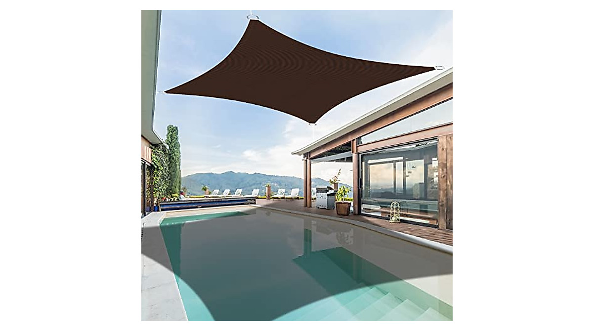 Ankuka 8'x10' Waterproof Sun Shade Sail for Outdoor