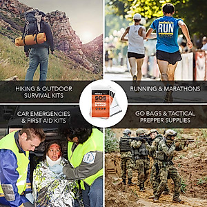 MEKKAPRO Emergency Mylar Thermal Blankets (4-Pack), Pocket Sized for Emergencies, Camping, Outdoors, Hiking, Survival, First Aid (Thermal Silver)