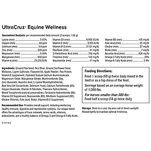UltraCruz Equine Wellness Supplement for Horses 25 lb, Pellet (82 Day Supply)
