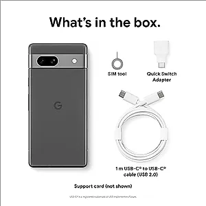 Google Pixel 7a - Unlocked Android Cell Phone - Smartphone with Wide Angle Lens and 24-Hour Battery - 128 GB – Charcoal