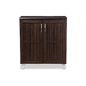 Baxton Studio Wholesale Interiors Excel Sideboard Storage Cabinet, Dark Brown