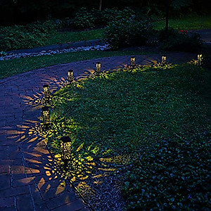 Lumabase Solar Powered Pathway/Tabletop Lights, Black, Set of 4, 63504