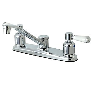 Kingston Brass FB111DPL Paris 8" Centerset Kitchen Faucet, Polished Chrome