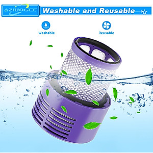Replacement V10 Filters for Dyson V10 Cyclone Series, V10 Absolute, V10 Animal, V10 Total Clean, SV12,Part No. 969082-01, Purple (1)