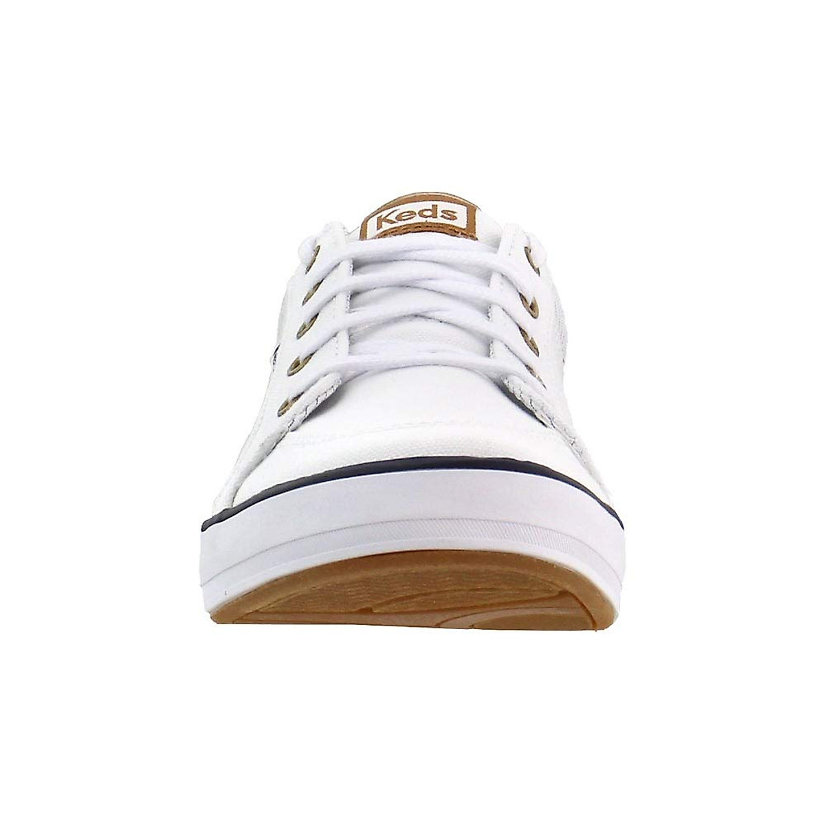 Keds Center Lace Up, Sneaker Womens, White Chambray, 7.5 Medium