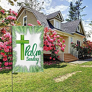 Palm Sunday Garden Flag For Outside Porch Patio Farmhouse Yard Outdoor Decor (12.5"X18" , Double Sided) Without Flagpole