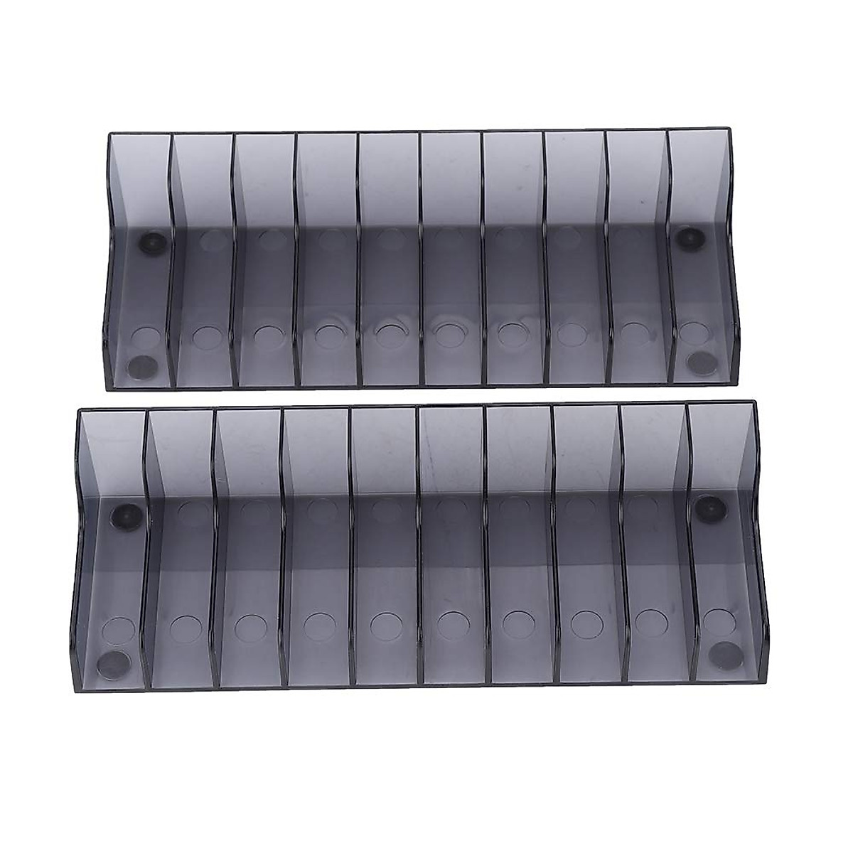 Wuqioei Game Disc Rack, 2 PCS Game Disc Stand with 10 Slot for PS4/SLIM/PRO Game, Large Capacity Game Card Storage Bracket Box Game CD Storage Holder