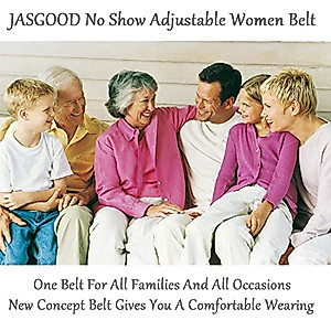 JASGOOD Womens Invisible Belt Comfortable Elastic Adjustable No Show Web Belt for Women or Men