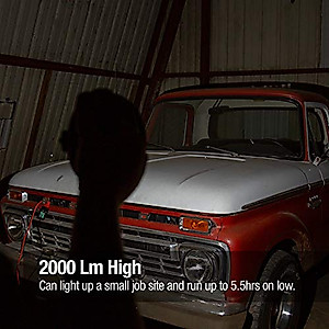 Luna Tech, Sportsman Field Light, 2000 Lumens, Rechargeable, Waterproof, Dual Magnetic Swivel Base, Emergency Repair/Job Site Lighting