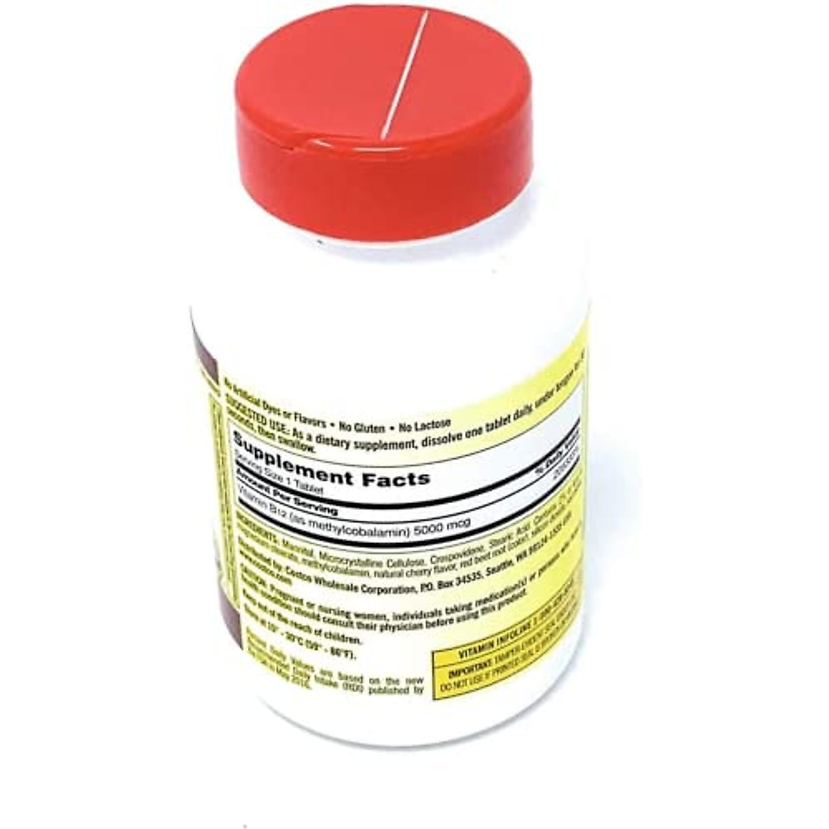 Adema Kirkland-Signature Quick Dissolve B-12 5000 mcg, 300 Tablets Dietary Supplement