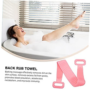 Alipis 3 Pcs Silicone Bath Towel Body Towel Bath Sponge Spa Towels Back Body Scrubber Cleaning Towels Body Scrub Sponge Silicone Exfoliating Brush Shower Towel Shower Brush Accessories