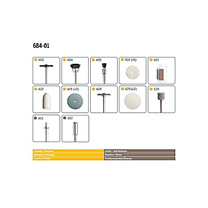 Dremel 684-01 20-Piece Cleaning & Polishing Rotary Tool Accessory Kit with Case - Includes Buffing Wheels, Polishing Bits, and Polishing Compound