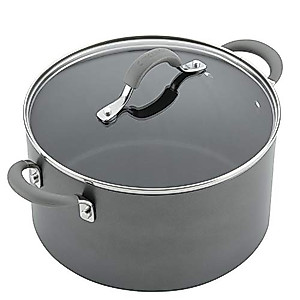 Circulon 84564 Elementum Hard Anodized Nonstick Cookware Set / Pots and Pans Set - 10 Piece, Gray