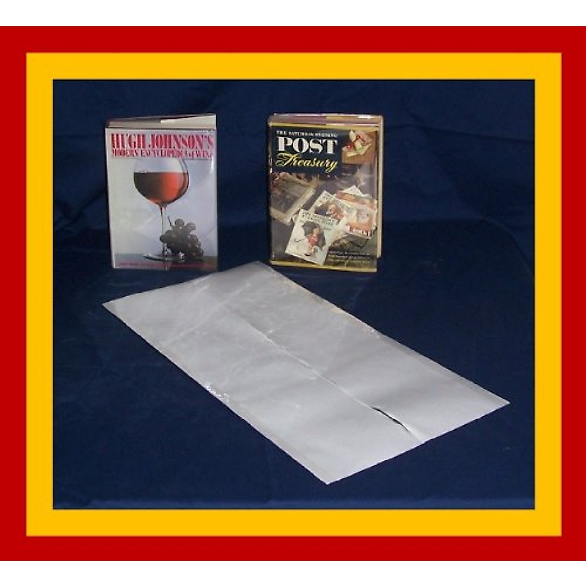 10 - 12" x 26" Brodart Archival Fold-On Book Jacket Covers -- Center-loading, Clear, Mylar, Adjustable
