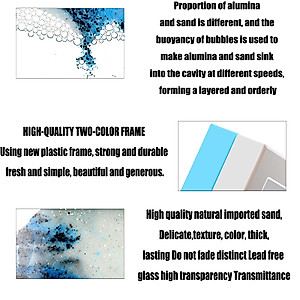 whimsyyy Moving Sand Art Liquid Motion Bubbler Flowing Sand Art Picture Desktop Sensory Calming Fidget Toy Voted Best Gift!(Ocean Heart) (Purple)