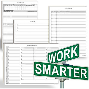 Weekly TO DO List Notepad, 50 Page Task Planner Pad w/ Daily Checklist, Priority ToDo Checkbox & Note Sections. Desk Notebook Pad to Organize Office. 11 X 8.5, A4 Sheets. Made in the USA.