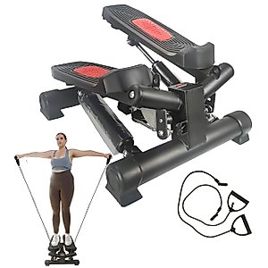 Steppers for Exercise,Stair Stepper with LCD Monitor,Resistance Bands,Mini Stepper with 300LBS Loading Capacity,Portable Stair Stepper Exercise Equipment for Home Workout (2023 Upgrade)