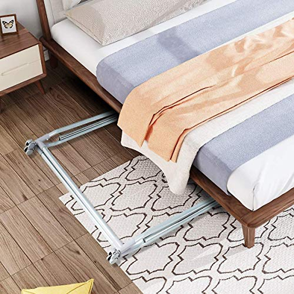 Nightcore Extendable Garment Rack Clothes Rail, Heavy Duty Foldable Clothes Laundry Drying Rack with Adjustable Hanging Rod Rolling Casters, Movable Clothes Hanger for Home Office Store Market