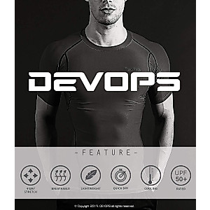 DEVOPS Men's 3-Pack Quick Dry Short Sleeve T-Shirt Sun Protection Running Athletic Workout Active Shirts (Medium, Charcoal/Navy/Steel)