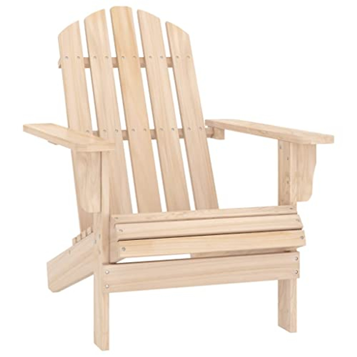 Tidyard Patio Adirondack Chair with Table Solid Fir Wood Outdoor Fire Pit Chair Wooden Garden Armchair for Porch Pool Lawn Deck Backyard Balcony Outdoor