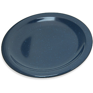 Carlisle FoodService Products Dallas Ware Reusable Plastic Plate Appetizer Plate with Rim for Buffets, Home, and Restaurants, Melamine, 5.5 Inches, Blue, (Pack of 48)