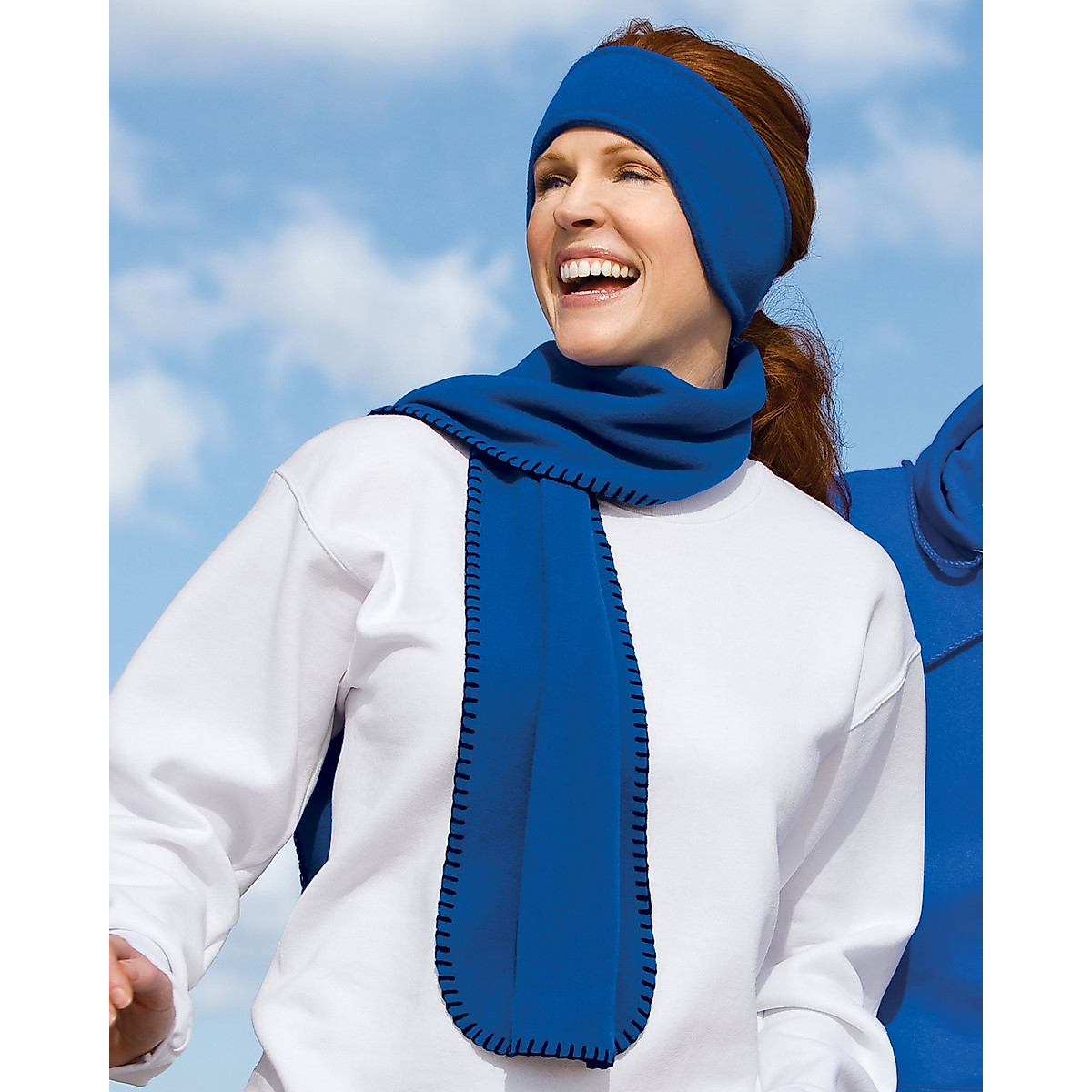 Port Authority FS01 R-Tek Fleece Scarf - Black - One Size