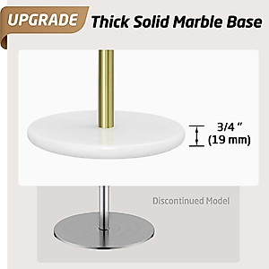 KES Gold Paper Towel Holder Kitchen Standing Paper Towel Roll Holders with Marble Base for Standard or Jumbo-Sized Rolls Brushed Brass, KPH100-BZ