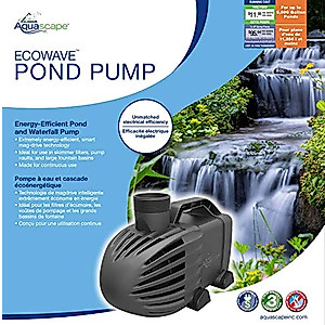 Aquascape 91133 EcoWave 4000 GPH Mag-Drive Pond and Waterfall Pump, Black