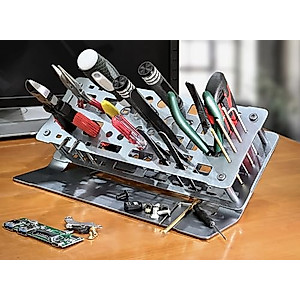 METALTER Screwdriver Storage Rack Repair work Tool Holders for Desktop Aluminum Alloy Screwdriver Organizer Hand Tool Rest