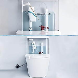 Toilet Flapper Replacement Kit High Performance Universal Toilet Tank Flapper with Stainless Chain & Hook, Long Lasting Rubber, Easy to Install Red 2inch 2pc