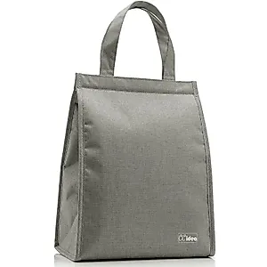 CCidea Lunch Bag for Women Men,Simple Insulated Lunch Box,Reusable Lunch Boxes for Office Work Travel(Grey with Velcro)