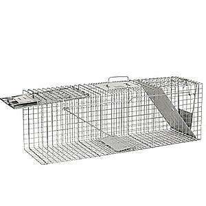 Havahart 1045SR Large 2-Door Humane Catch and Release Live Animal Trap for Armadillos, Beavers, Bobcats, Small Dogs, Cats, Foxes, Groundhogs, Nutria, Opossums, Raccoons, and Similar-Sized Animals